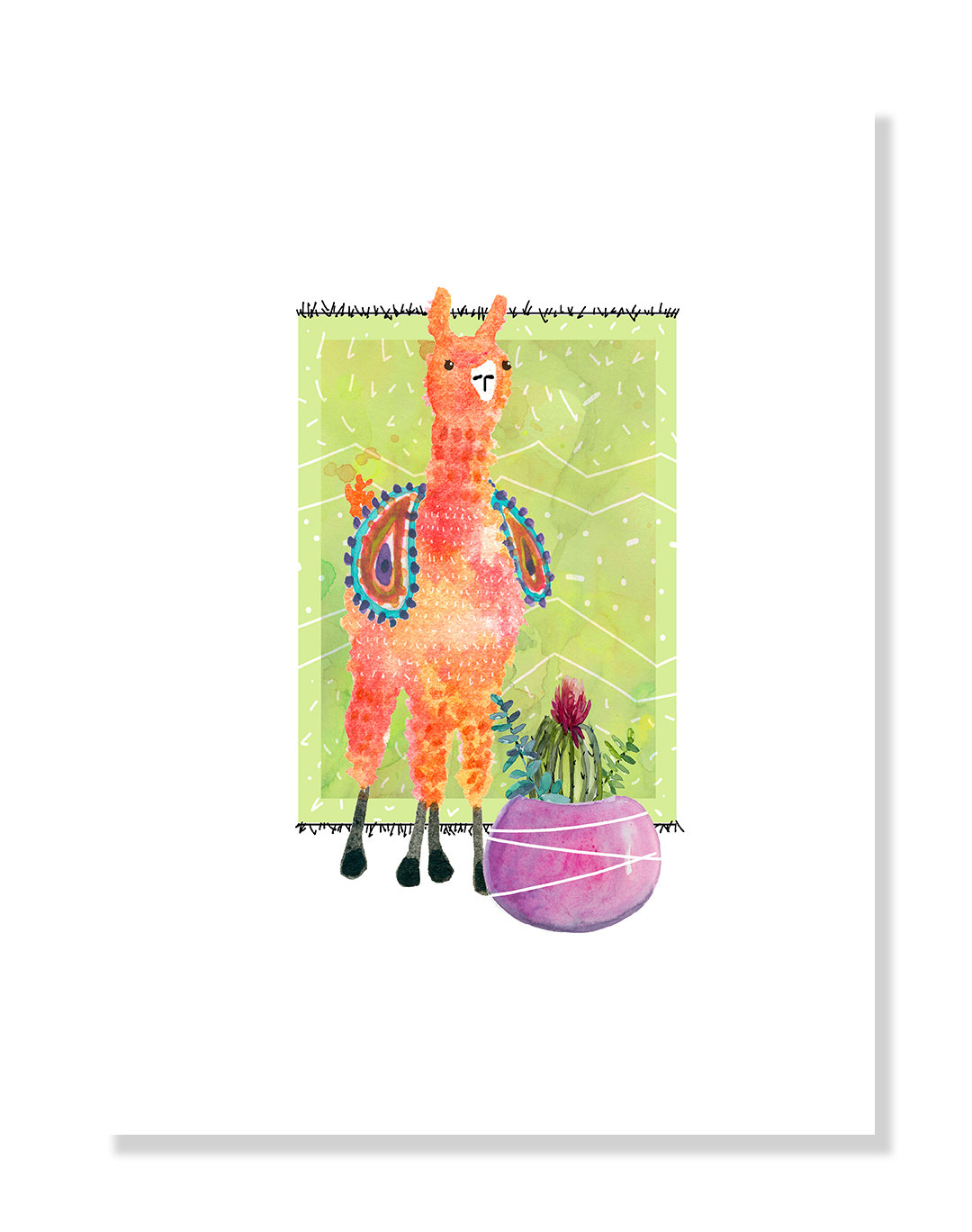 Casa Fine Arts Juvenile Rolled Lovely Llama I Paper Print - Wayfair Canada