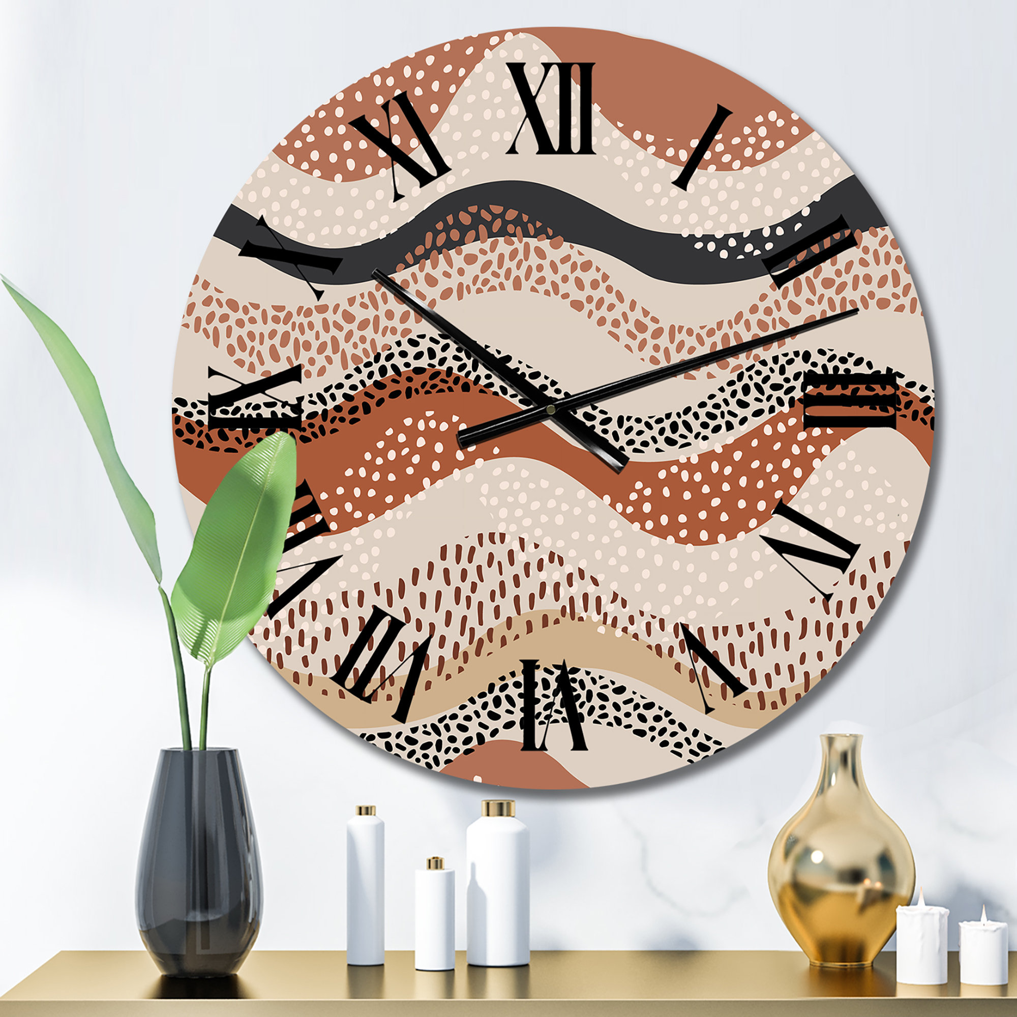 East Urban Home Wavy Seamless Pattern in Natural Geo Style II ...