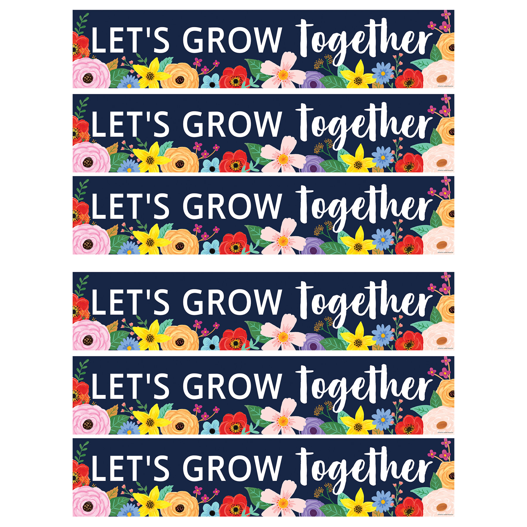 Teacher Created Resources Wildflowers Let's Grow Together Banner | Wayfair
