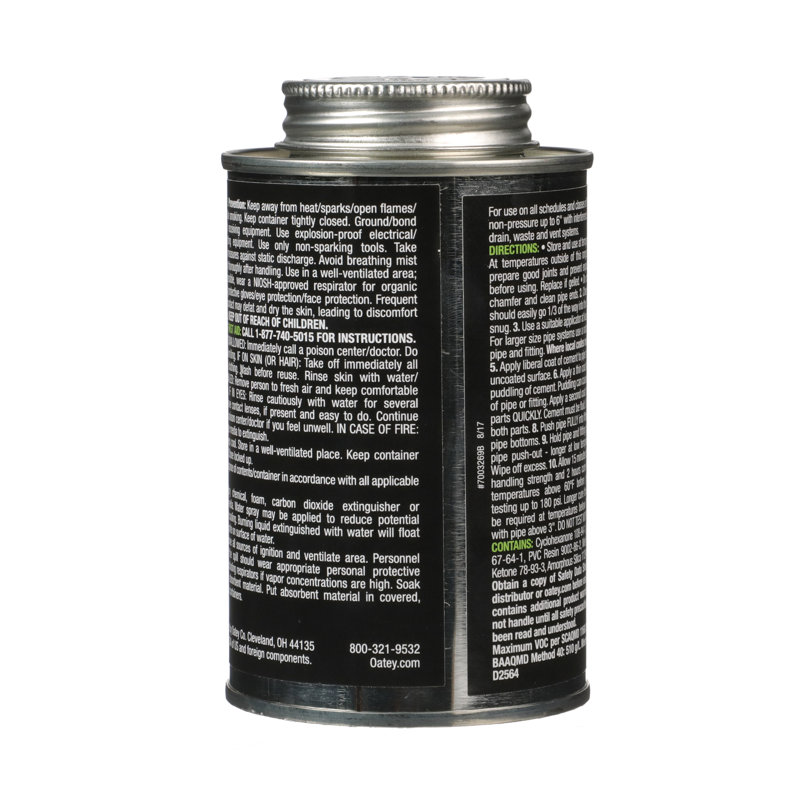 Oatey 10 Oz. Fusion One-Step Clear Pvc Cement | Wayfair