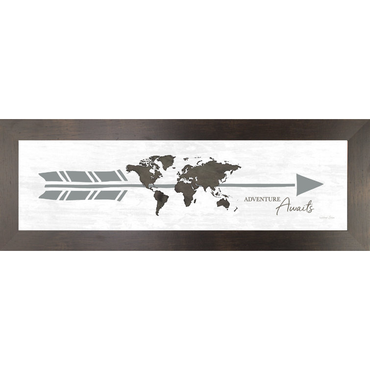 Union Rustic 'Adventure Awaits' - Picture Frame Graphic Art Print | Wayfair