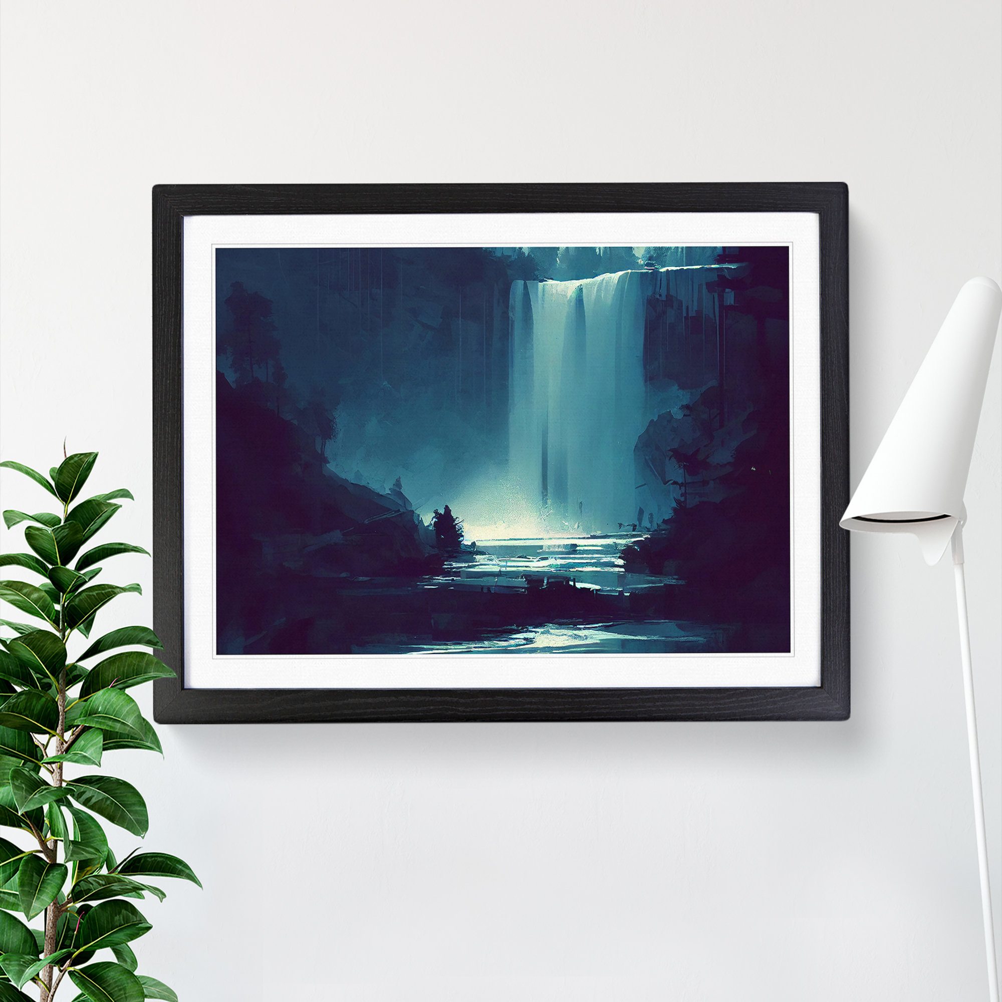 17 Stories Marvellous Waterfall - Picture Frame Painting | Wayfair.co.uk