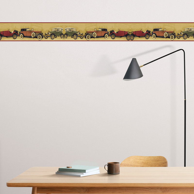 August Grove® Azaleea Vintage Car Border | Wayfair