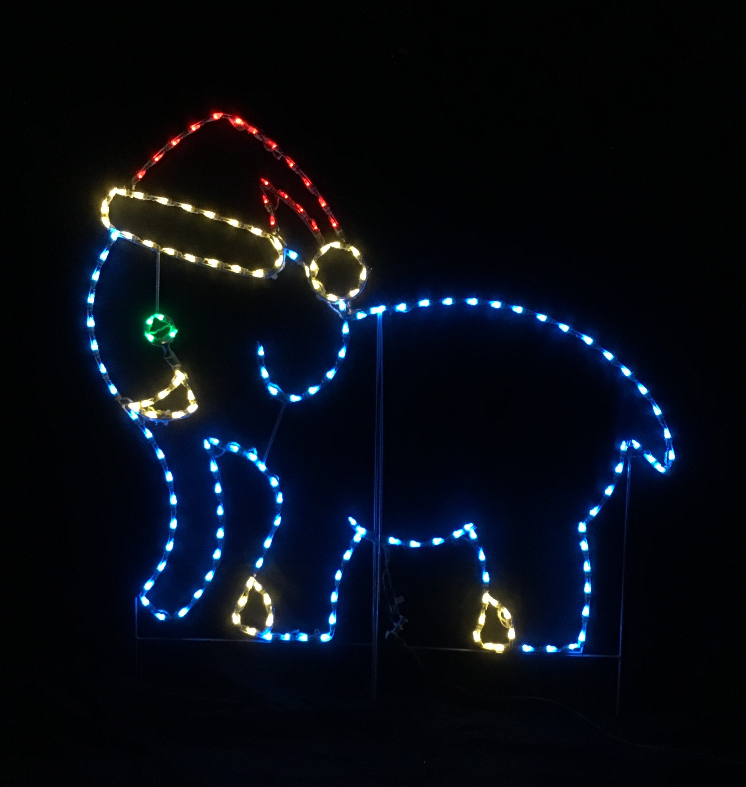 Lori's Lighted D'Lites Elephant Wearing Santa Hat Christmas Holiday ...