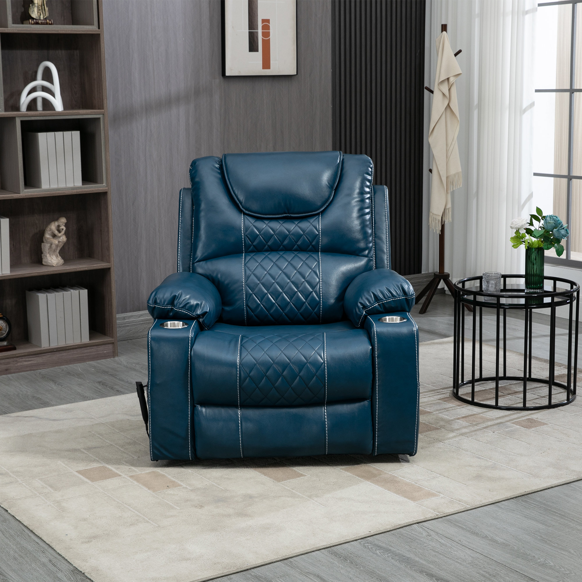 Latitude Run® Nancilee 38'' Wide Vegan Leather Power Lift Assist ...