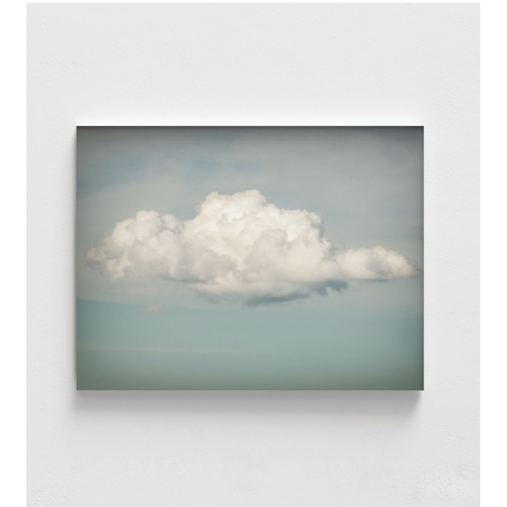 WeFrameArt White Cloud Print, Framed Soft Cloud Painting, Cloudy Sky ...