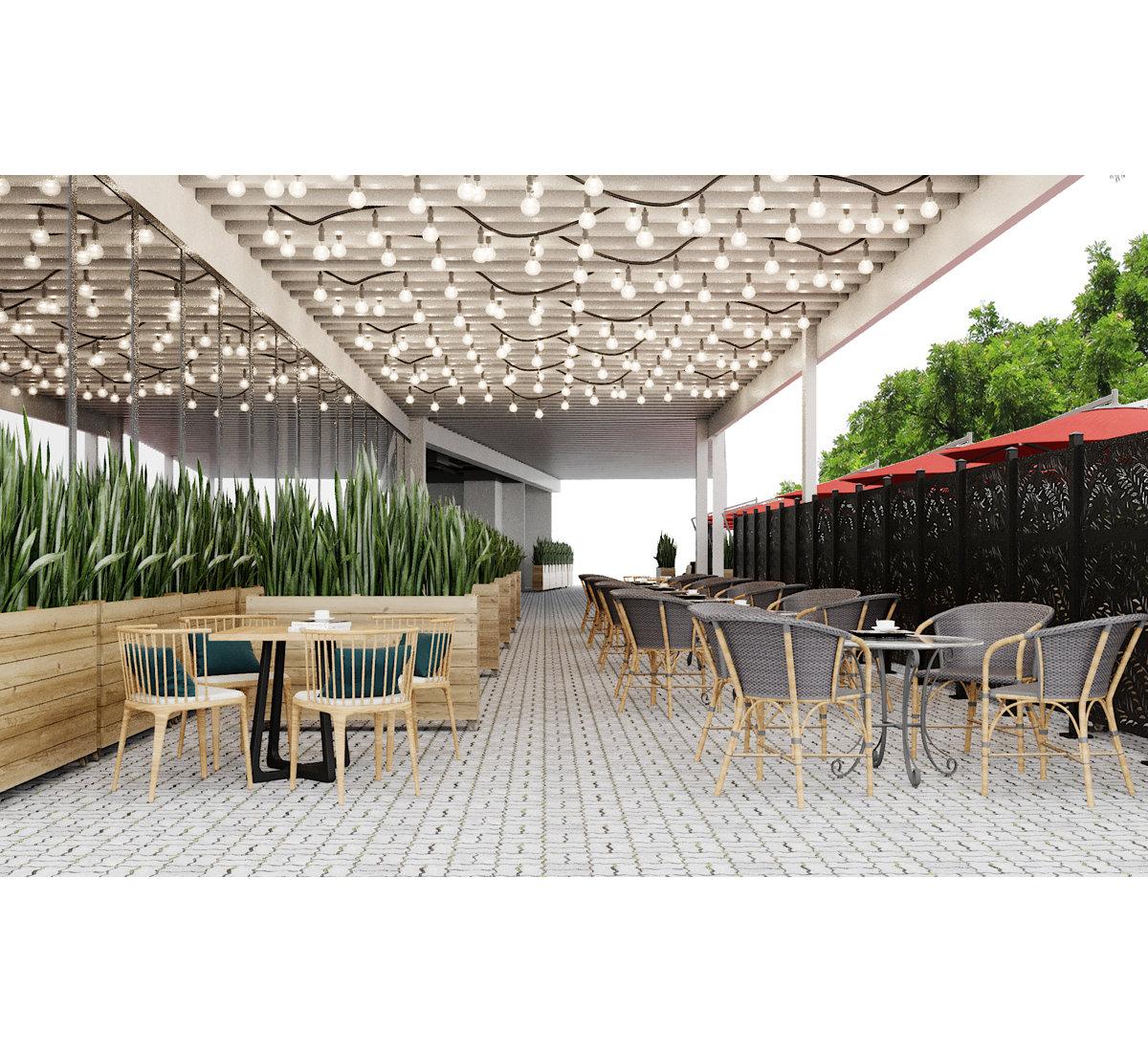 Porpora 6.5 ft. H x 12.5 ft. W Laser Cut Metal Privacy Screen Fence ...