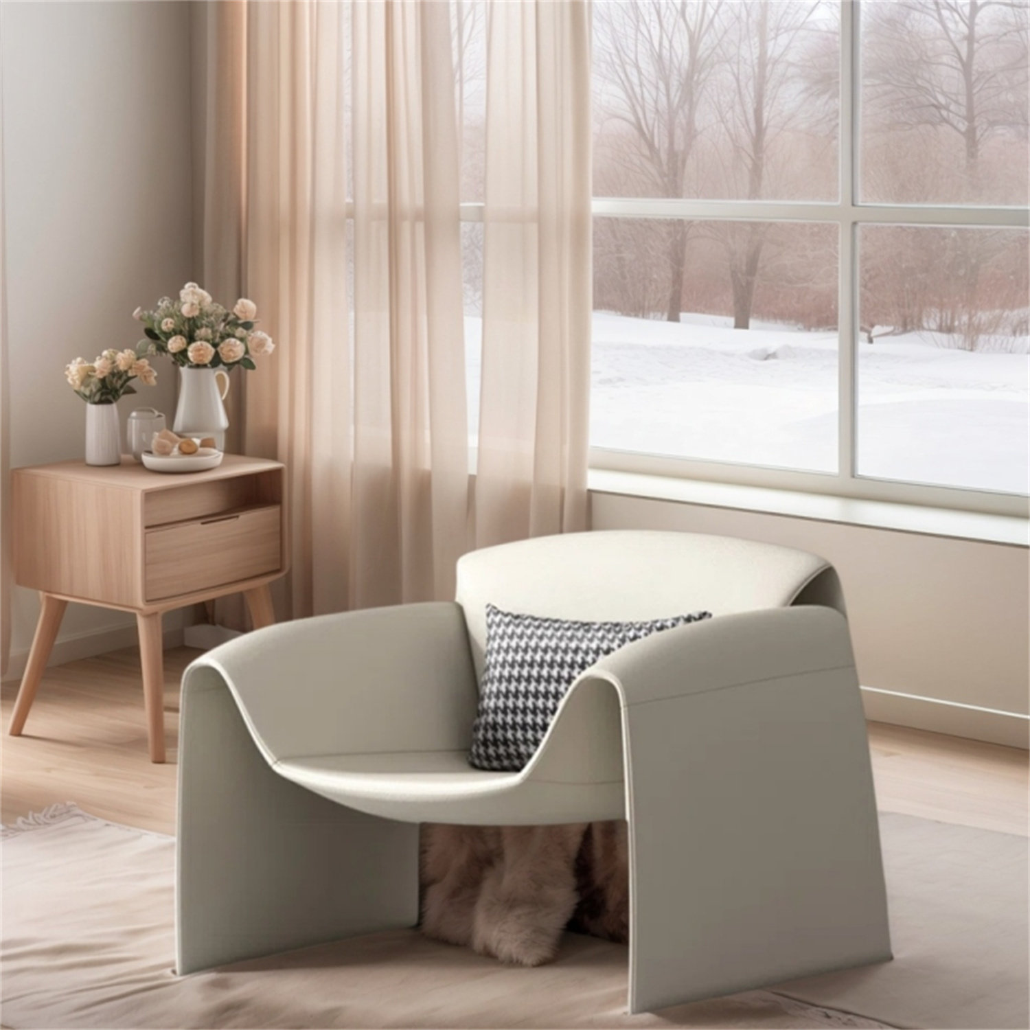 Orren Ellis Leisure Single Sofa Chair Living Room Balcony Special ...