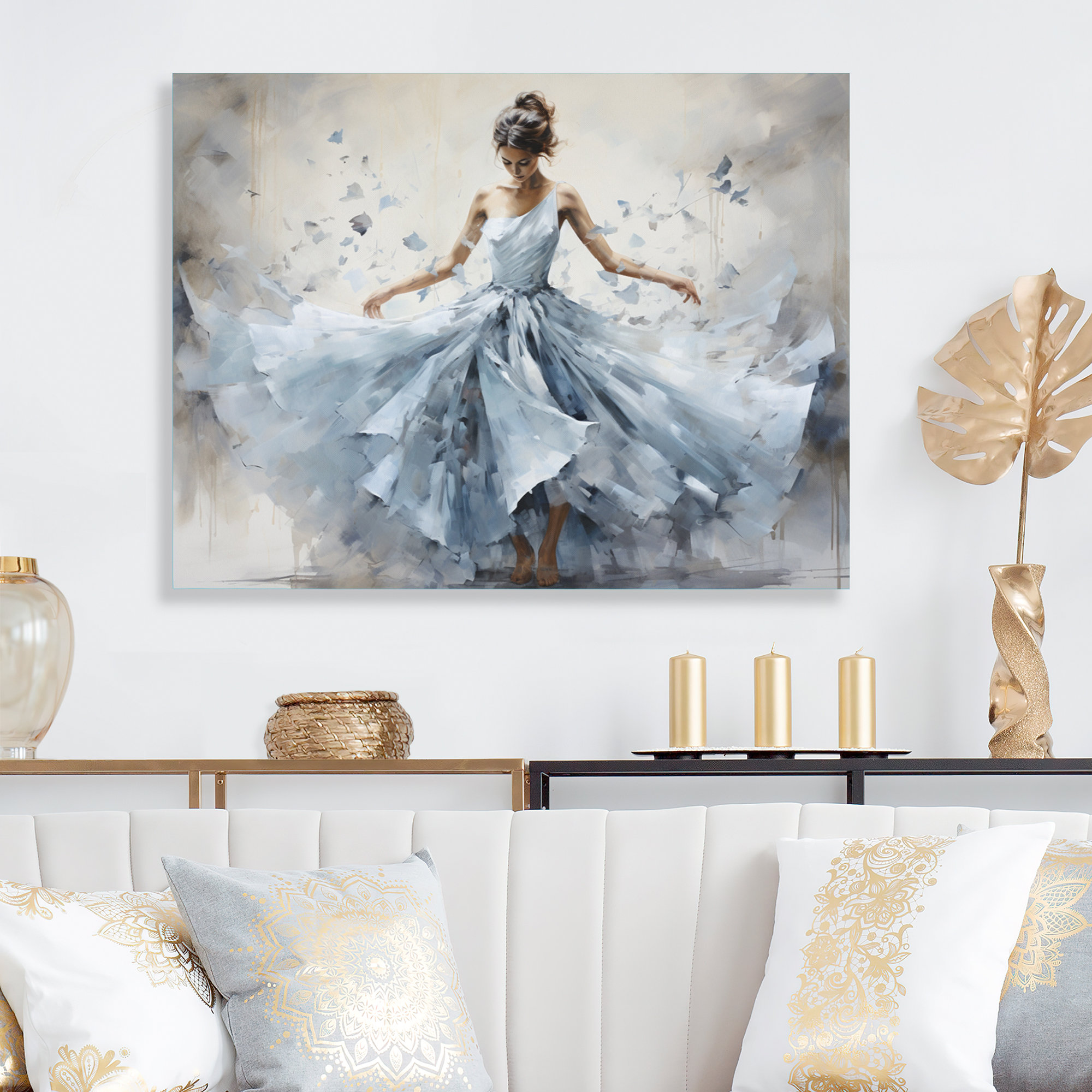 Latitude Run® Blue Ballet Dance I - Entertainment Metal Wall Decor ...