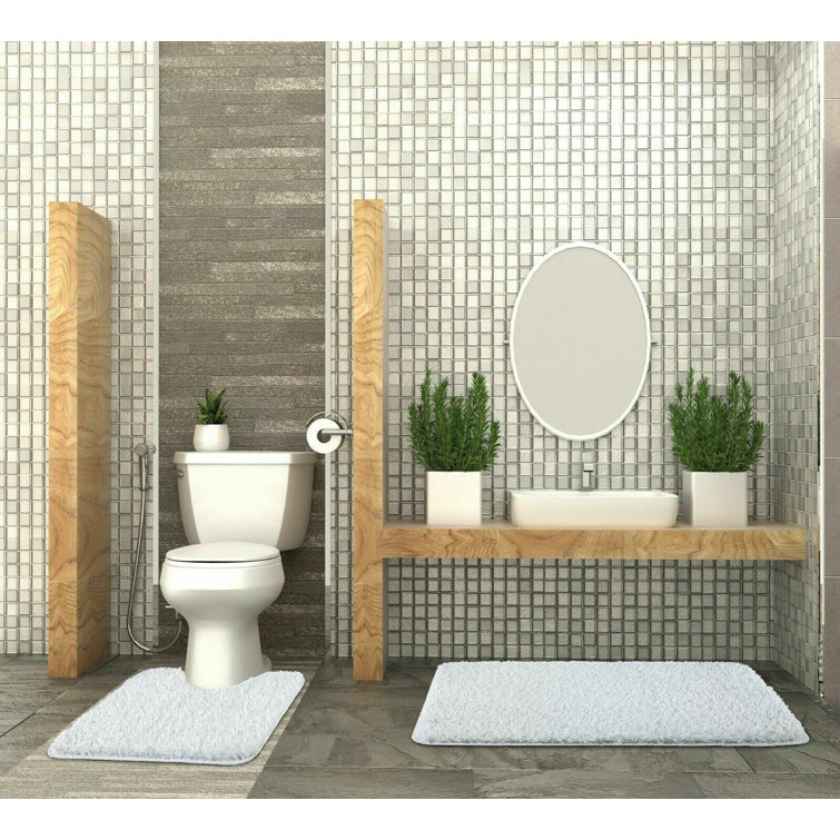 Ebern Designs Interlache 2-Piece Rectangle Bath Mat Set | Wayfair.co.uk