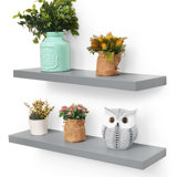 Grey Wall & Display Shelves You'll Love | Wayfair