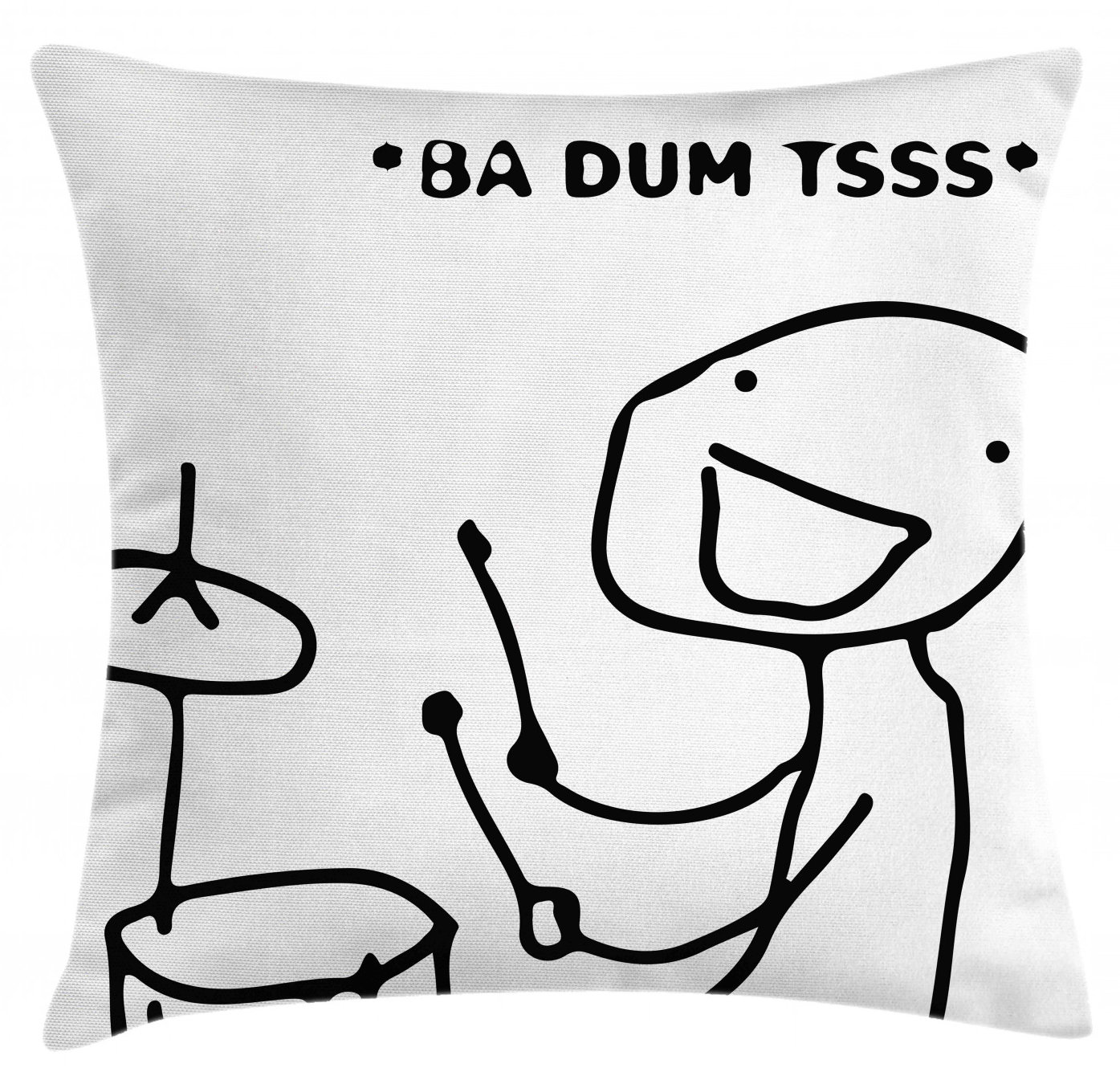 Ambesonne Musician Stickman Indoor / Outdoor 26" Throw Pillow Cover ...