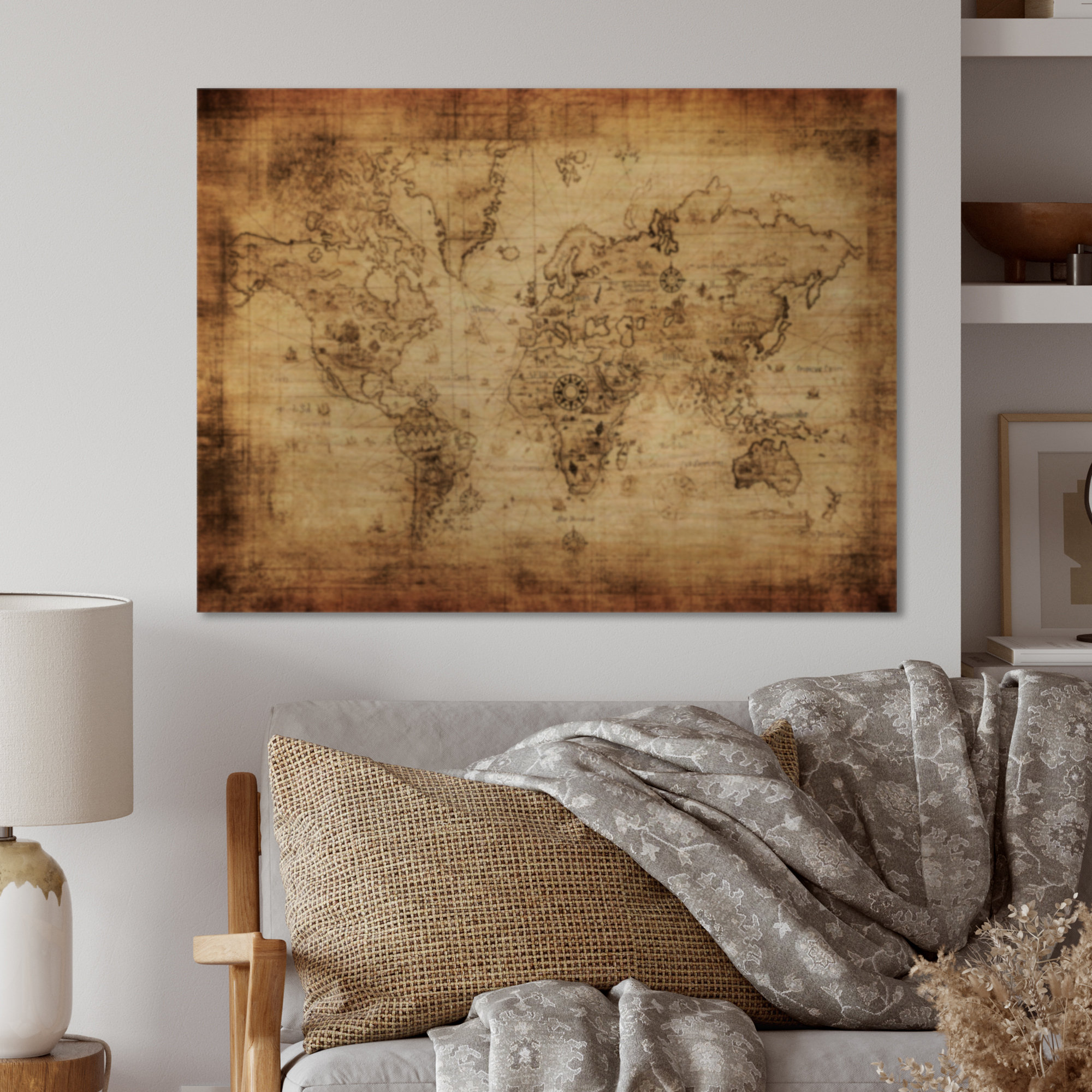 Breakwater Bay Ancient Map Of The World IV - on - Wayfair Canada