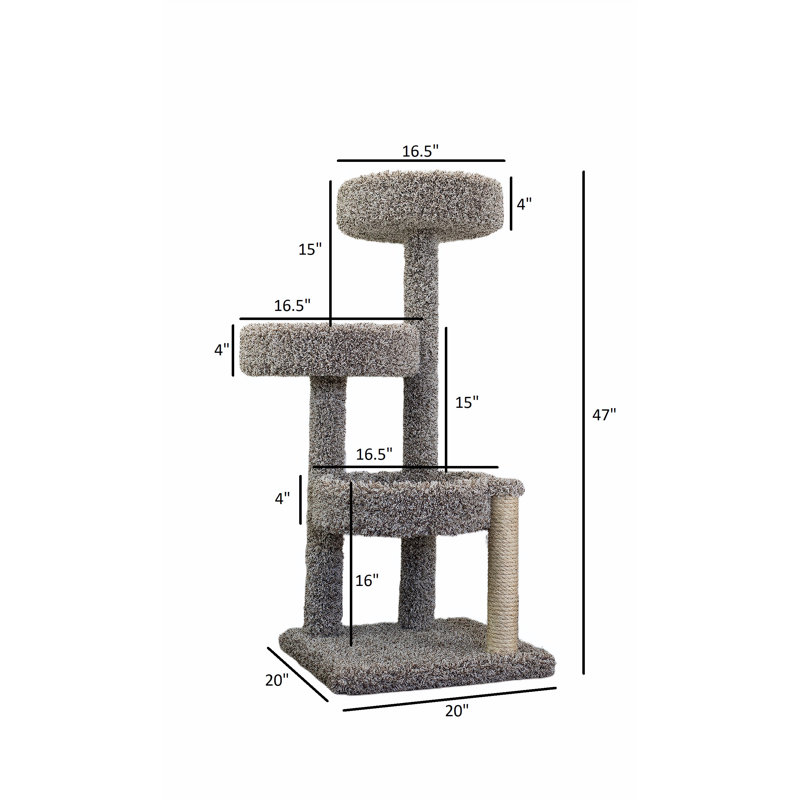 New Cat Condos 47" Cat Tree & Reviews | Wayfair