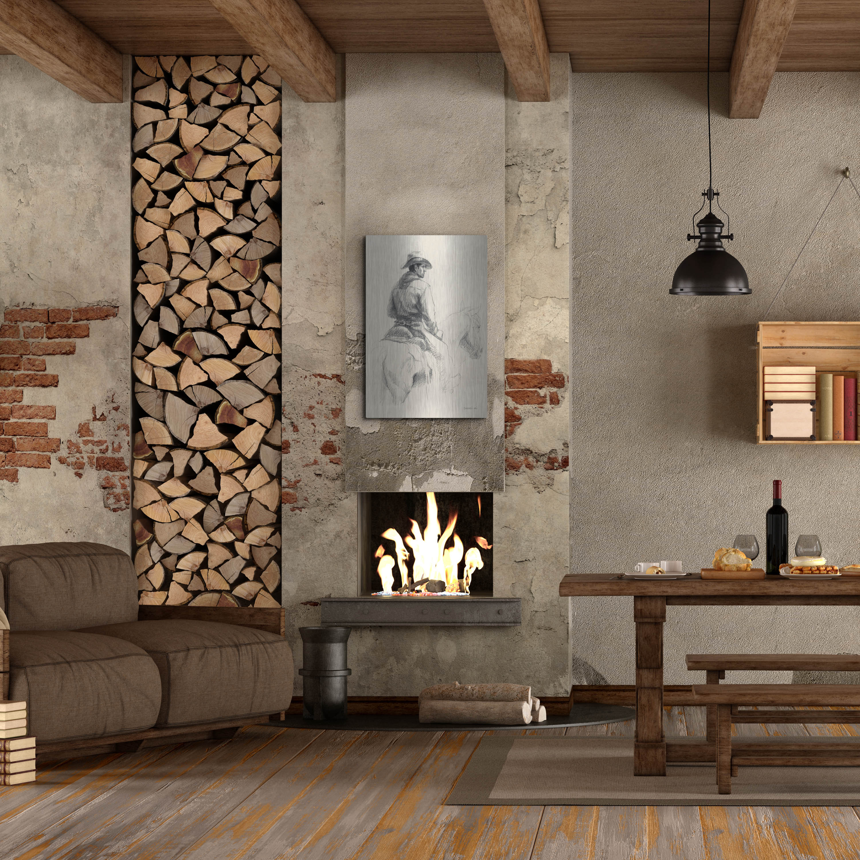 Foundry Select 'Home On The Range 1' by Danhui Nai Metal Wall Art | Wayfair