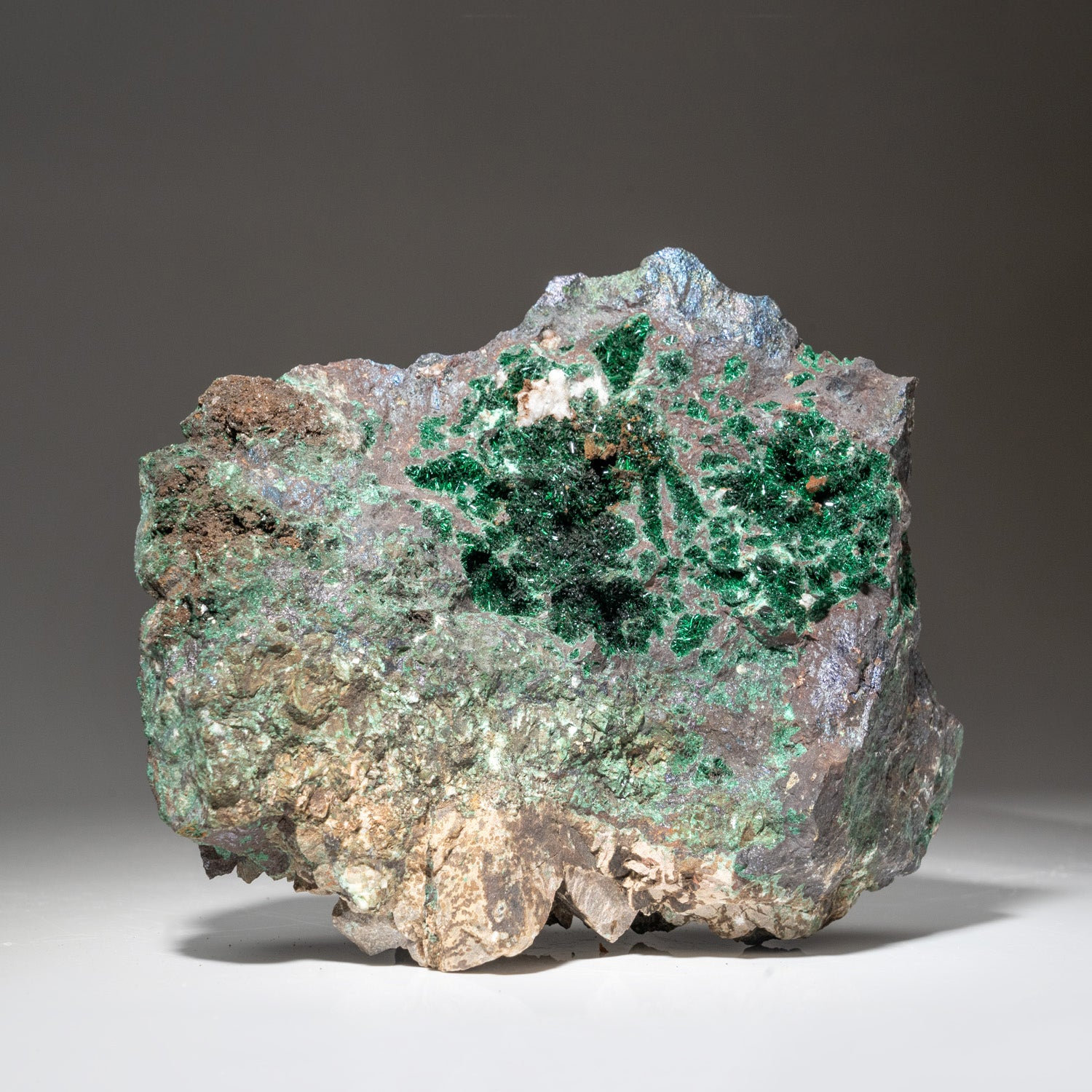 Astro Gallery of Gems Malachite Crystals on Cuprite Matrix from Shaba ...