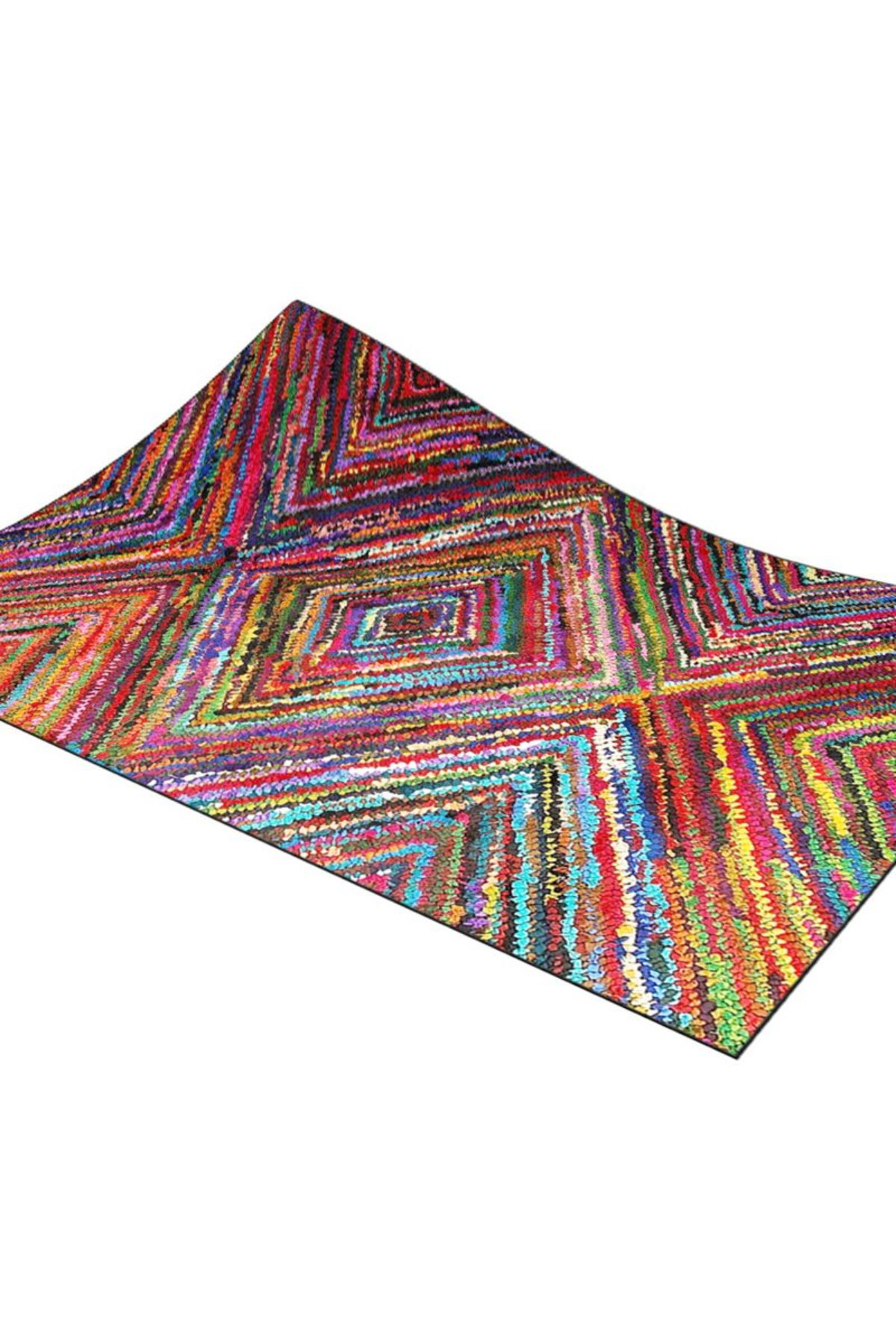 Rugpera Detjona Multicolored Color Geometric Design Carpet Machine ...