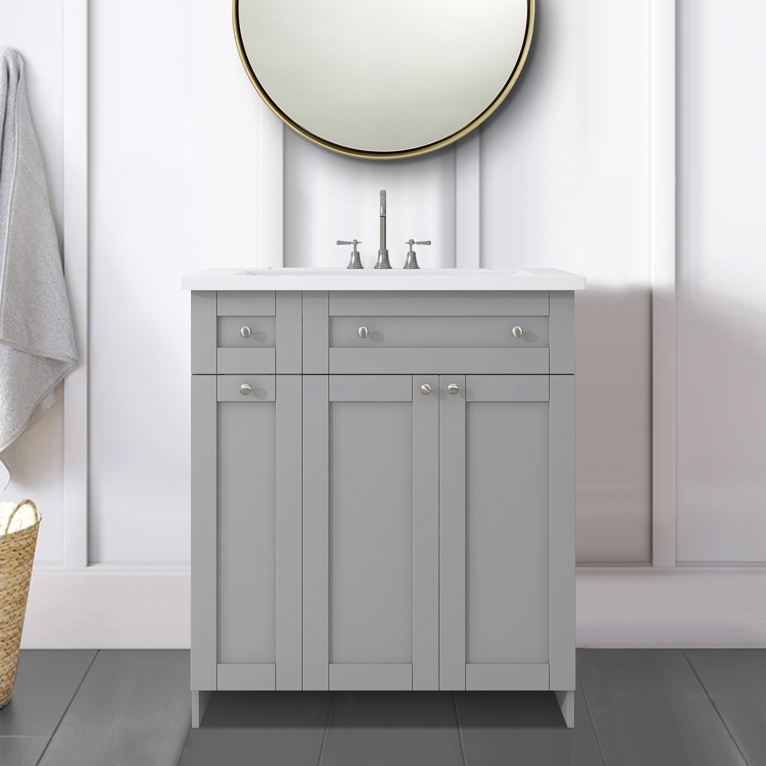 Winston Porter 30 Freestanding Single Bathroom Vanity With Resin
