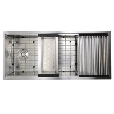 Nantucket Sinks 44'' Stainless Steel Undermount Single Basin Kitchen ...