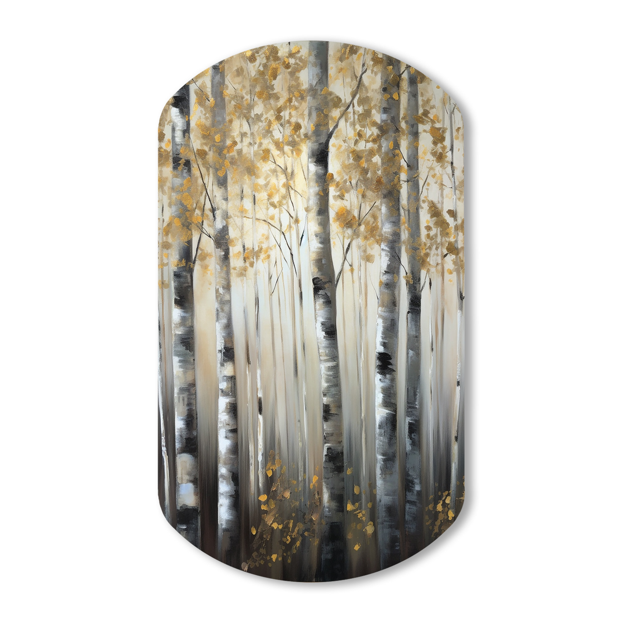 Design Art Birch Tree Forest Wonderland V - Tree Cylinder Shape ...