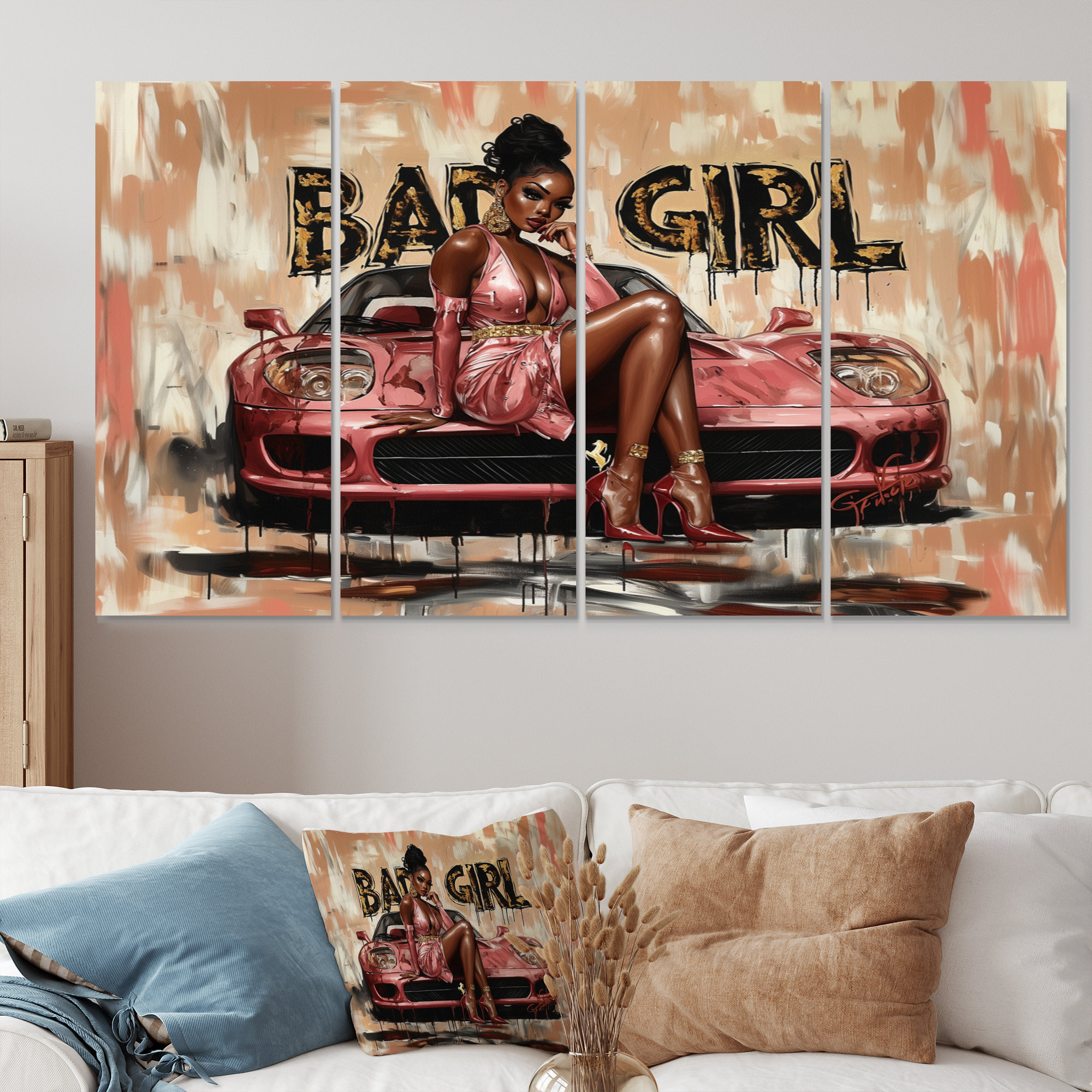 House of Hampton® Bad Girls Love Fast Cars - Fashion Girl Power Wall ...