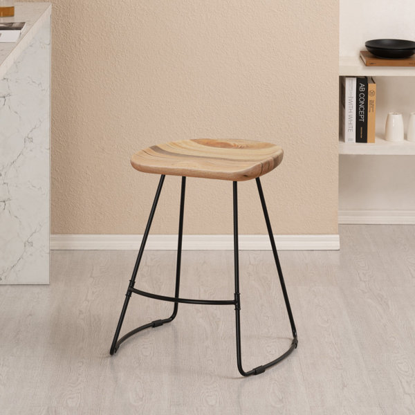 Ebern Designs Alberts Solid Wood Counter Bar Stool & Reviews | Wayfair