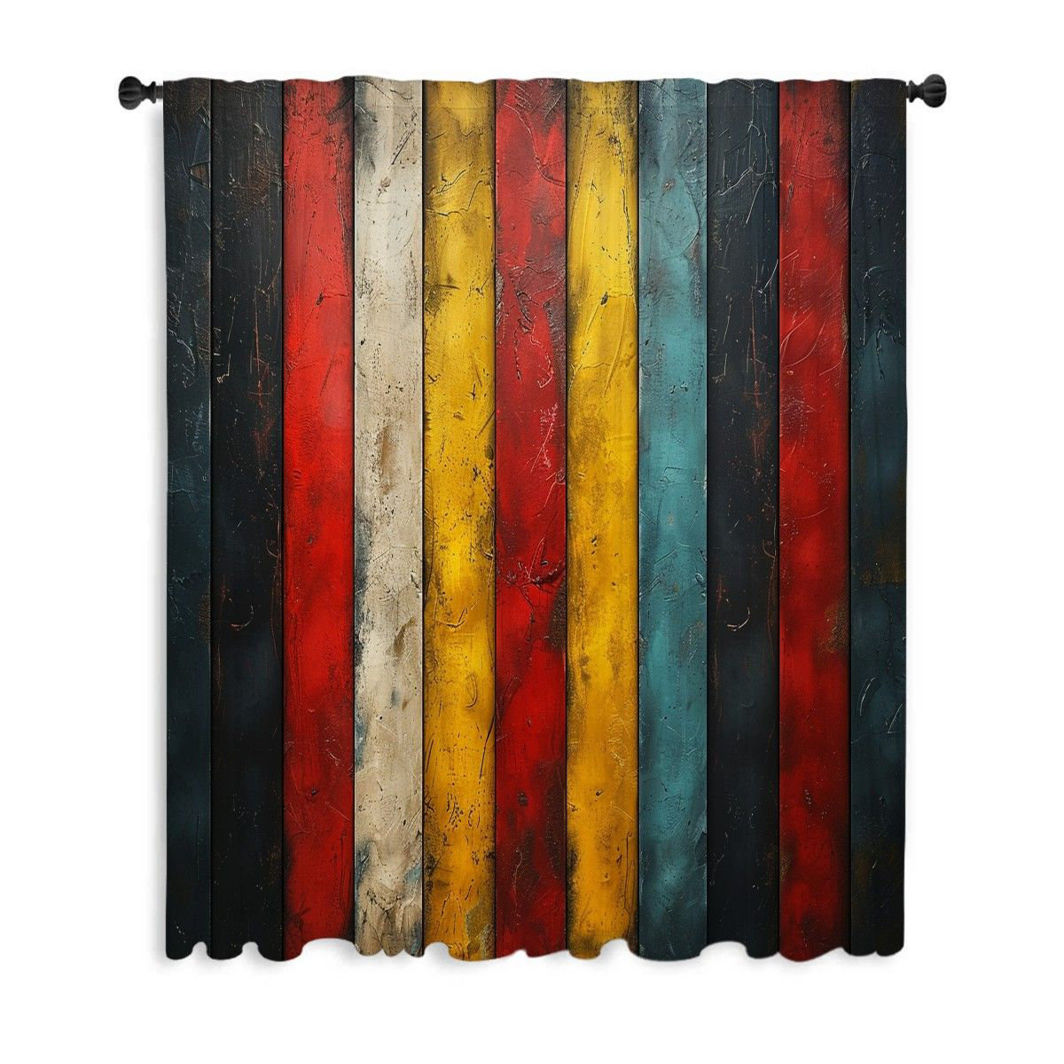 VisionDecor Vertical Lines Window Curtains, Abstract Blockout & Sheer ...