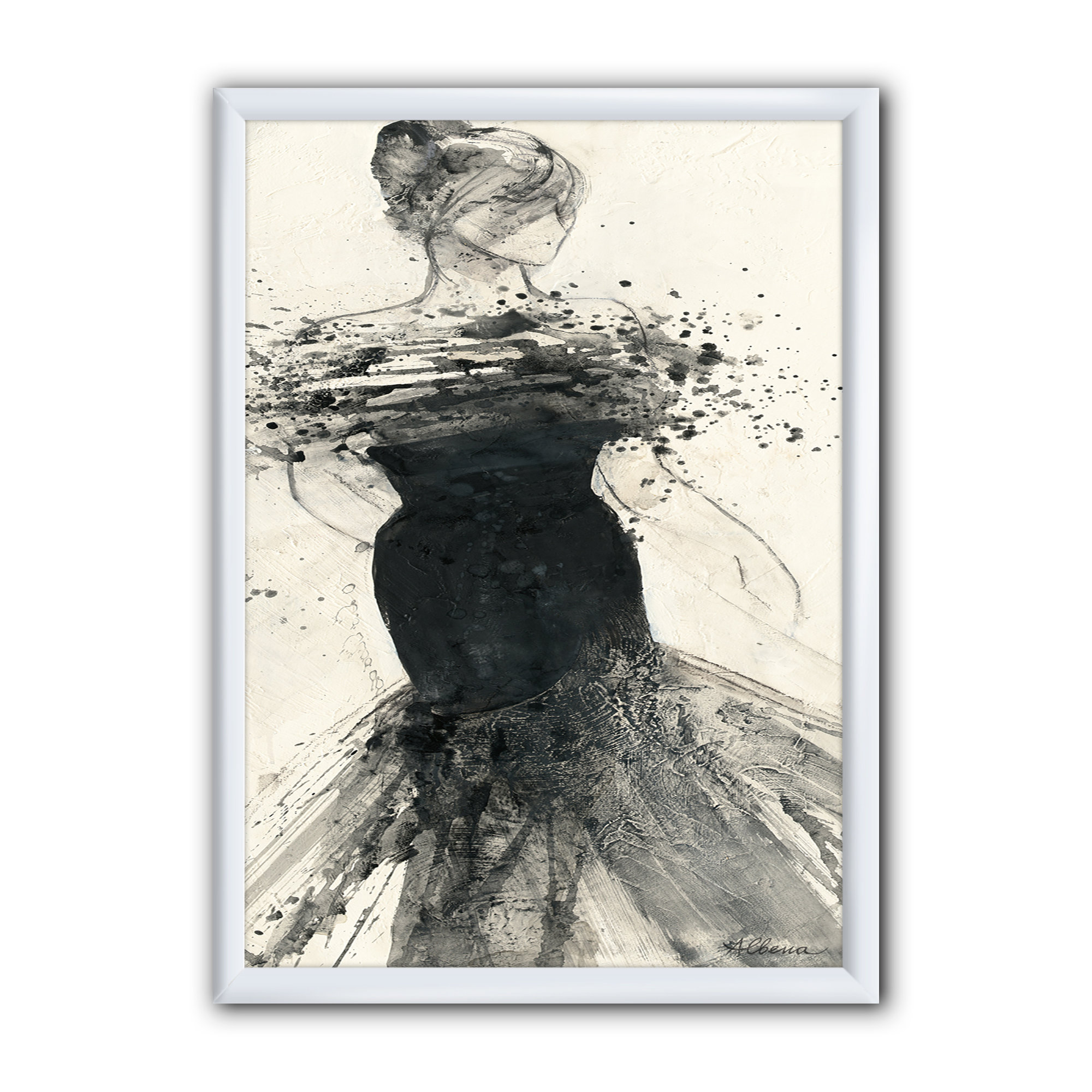 East Urban Home 'Glam Dancing I' - Picture Frame Print on Canvas | Wayfair