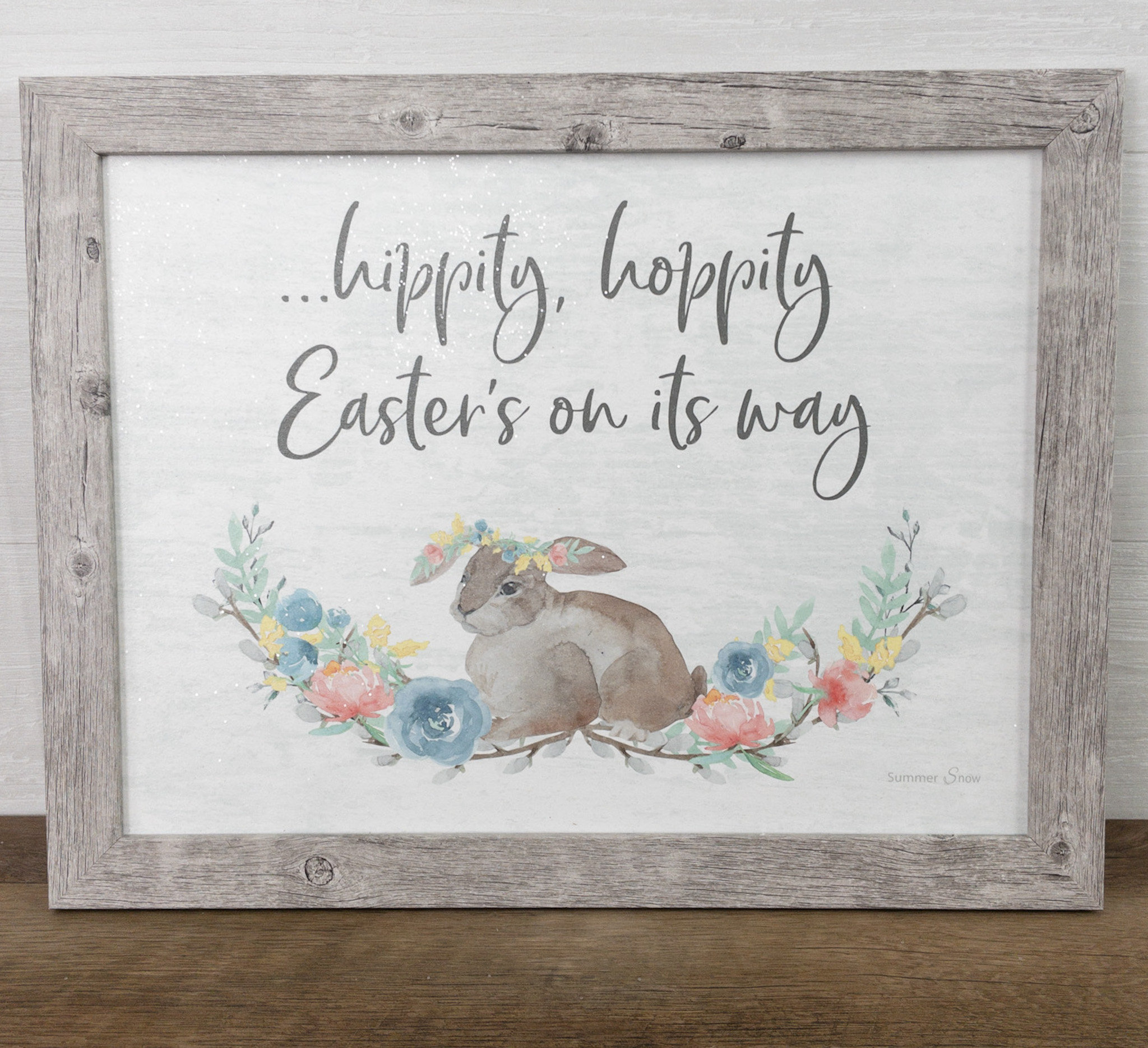 The Holiday Aisle® Hippity Hoppity Easter's On It's Way Framed On Paper ...