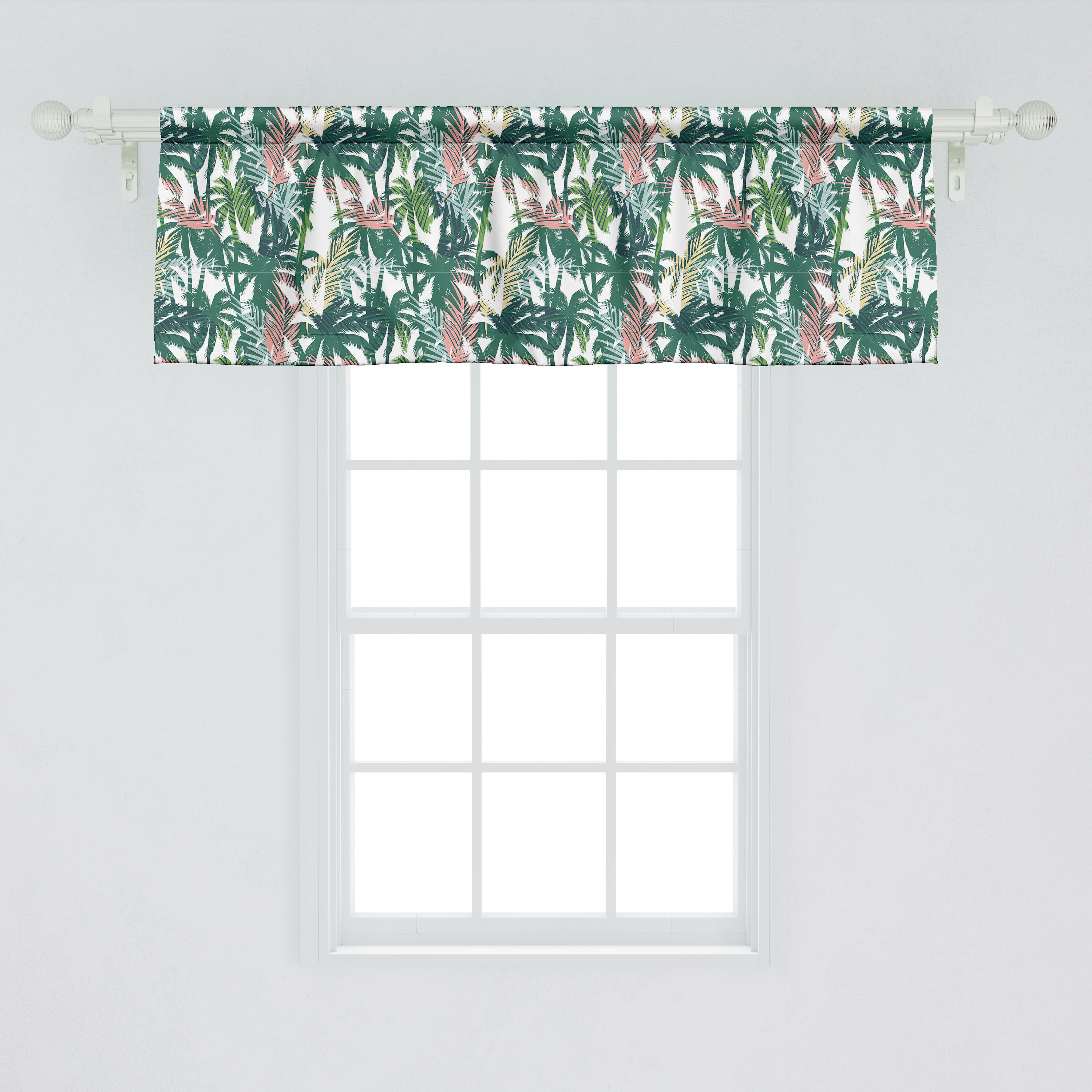 Ambesonne Palm Tree Valance Pack of 2 Dreamy Jungle Foliage 51811 | Wayfair
