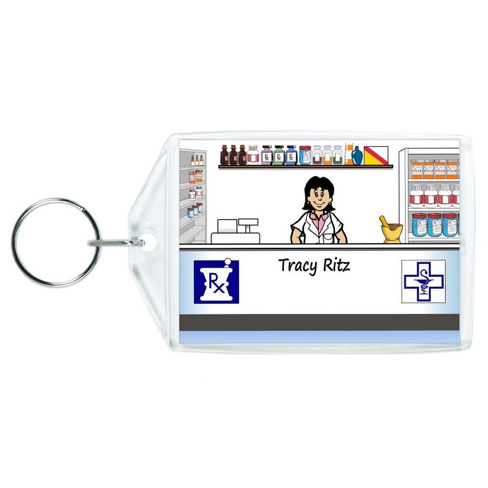 Printed Perfection Personalized Pharmacist - Female Acrylic Key Chain ...