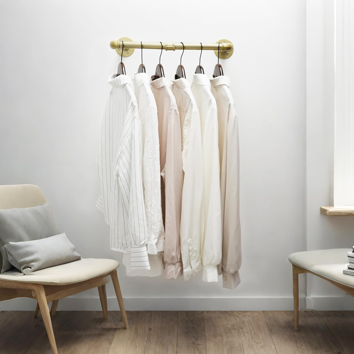 Trent Austin Design® Industrial Pipe Clothing Rack,20" Wall Mounted ...