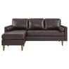 ESTETICA FURNITURE Valour 78" Leather Apartment Sectional Sofa by ...