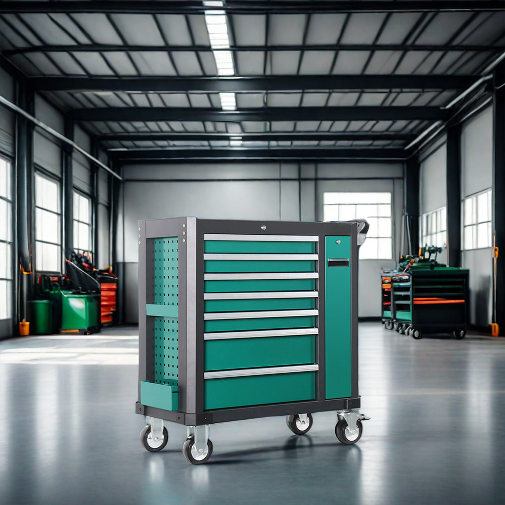 WFX Utility™ Green Multi-Tool Cart With Wheels 36.1'' W Steel Bottom ...