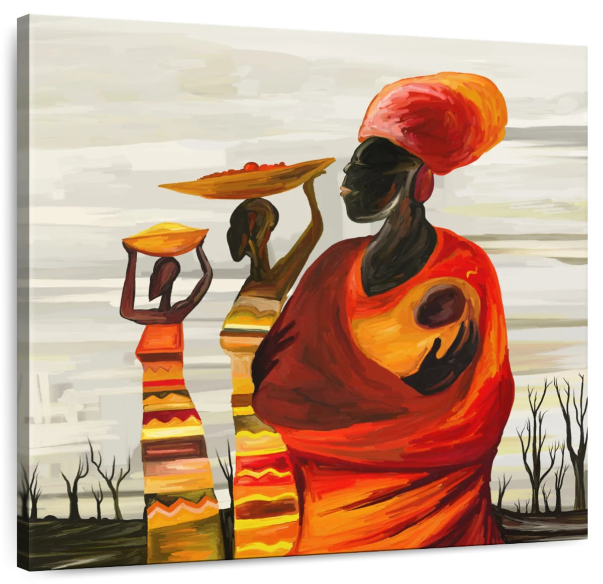 Lark Manor Leisha Orange Clad African Women - Wayfair Canada