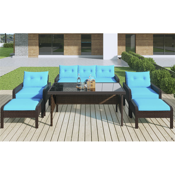 Red Barrel Studio® 5 - Person Rectangular Outdoor Dining Set & Reviews ...