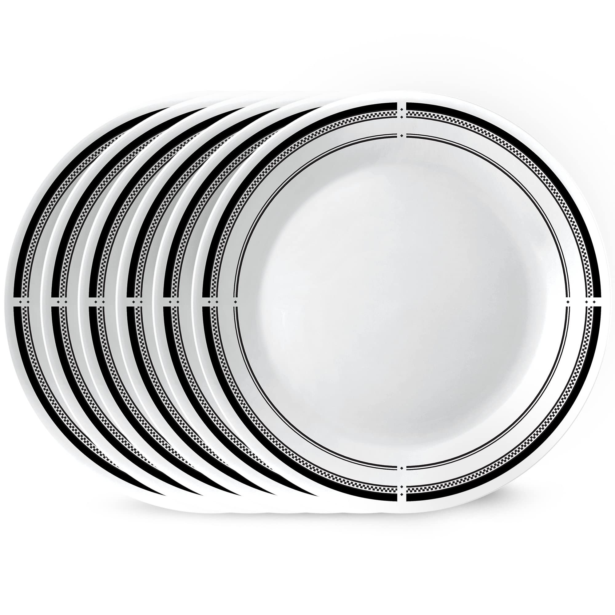 Latitude Run® Dinner Round Plates, Triple Layer Glass, Lightweight ...