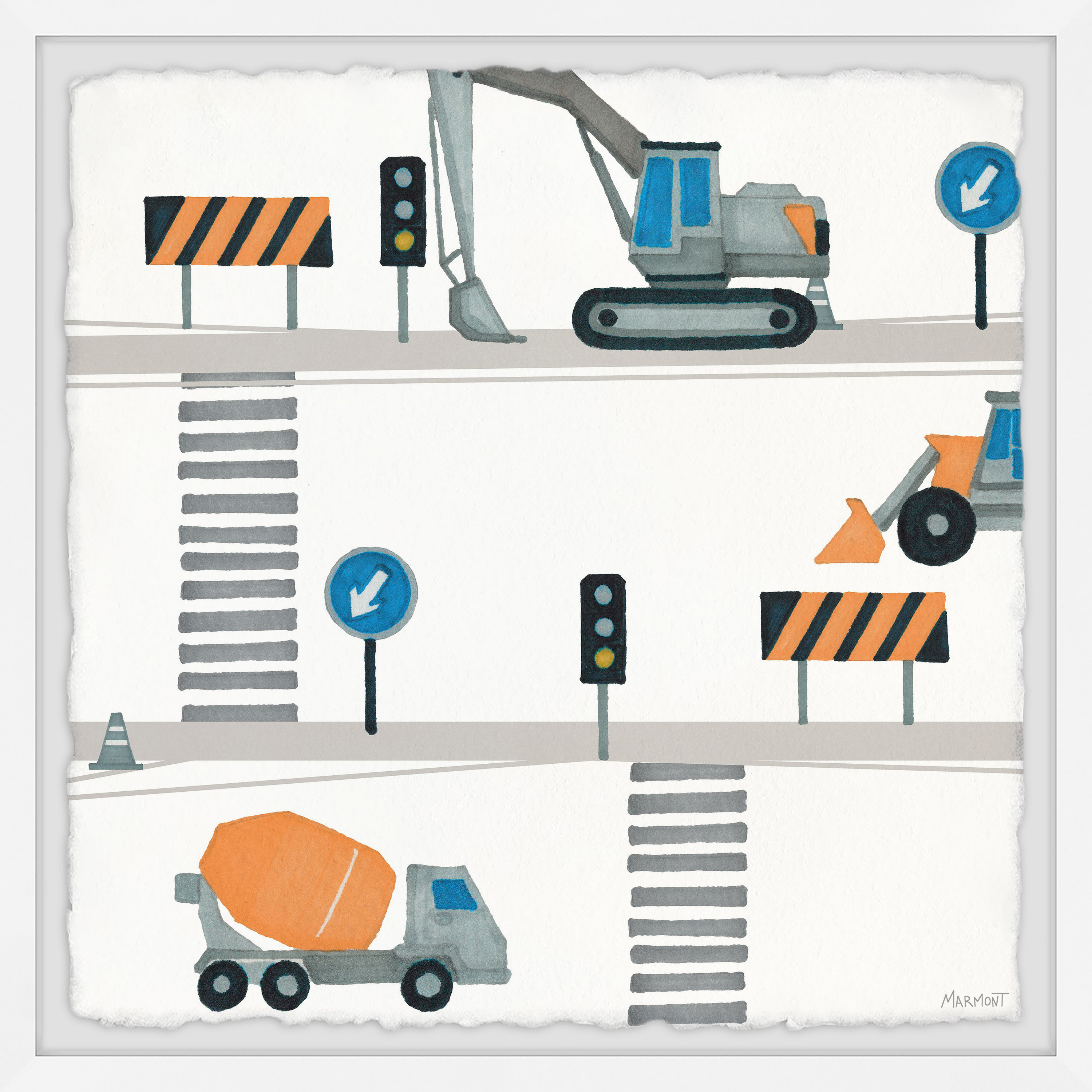 Isabelle & Max™ Braes 'Heavy Equipment Crossing' Framed Print | Wayfair