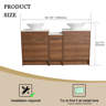 Latitude Run® 58.89''Free Standing Bathroom Vanity With Double White ...