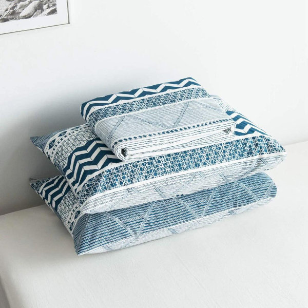 Shuda 100% Cotton Chevron Sheet Set - Wayfair Canada