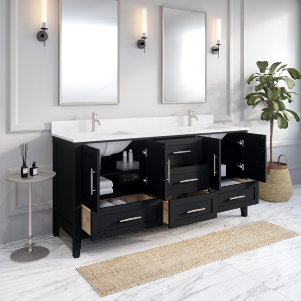 Wildon Home® Anand 72" Double Bathroom Vanity Set & Reviews | Wayfair