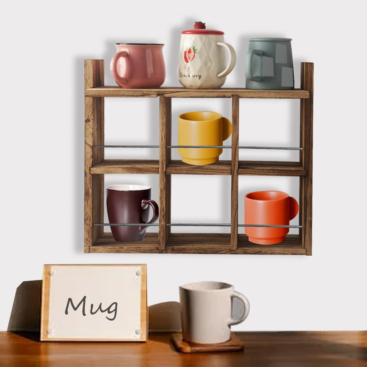 Koala Company Coffee Mug Display Rack，With Dustproof Top Plate ...