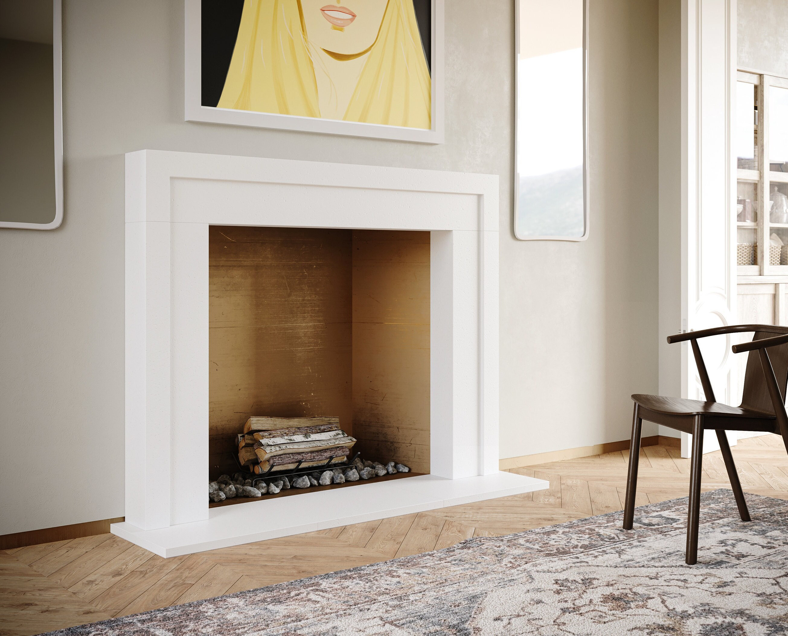 Artisan Kraft Flatiron Cast Stone Fireplace Surround | Wayfair