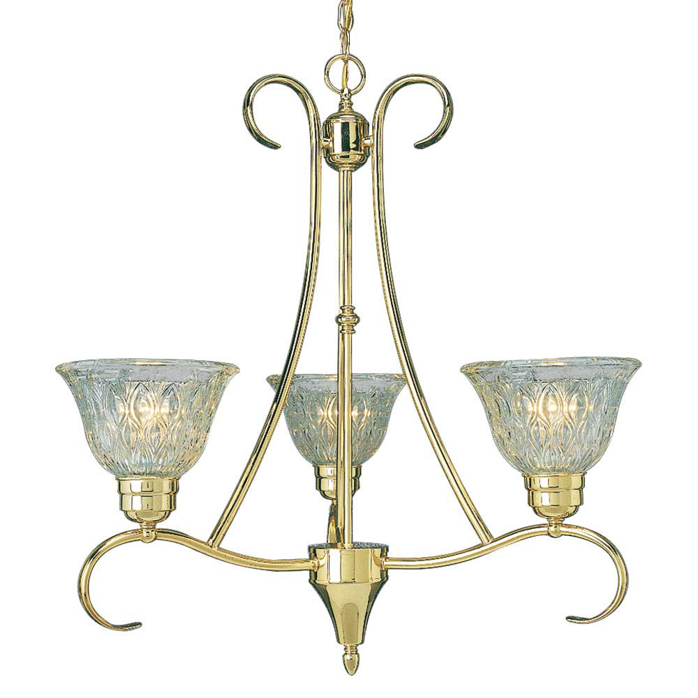 Rosdorf Park 3-Light Polished Solid Brass Mini Chandelier With Lead ...