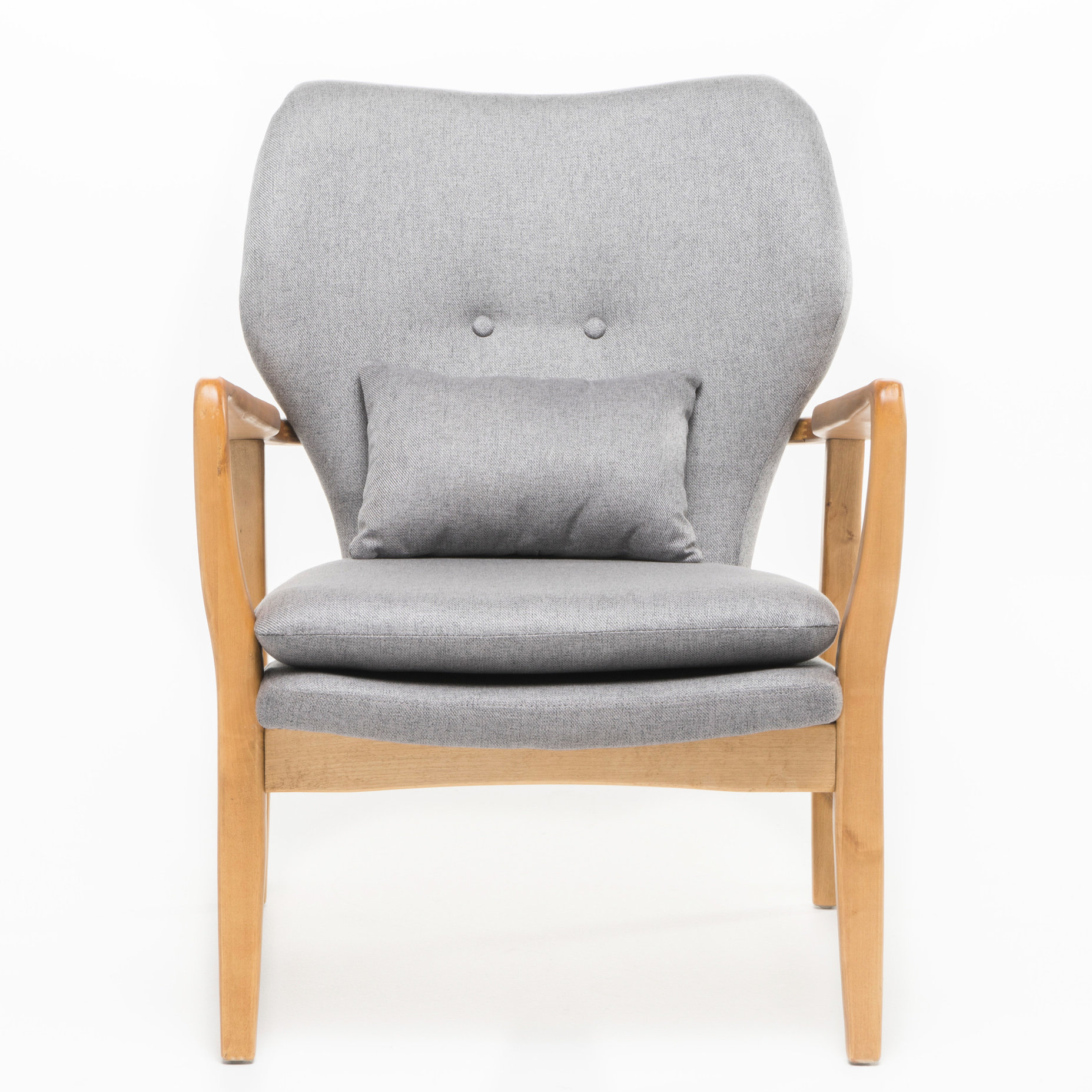 Corrigan Studio® Mid-Century Modern Beige Club Chair, Design With ...