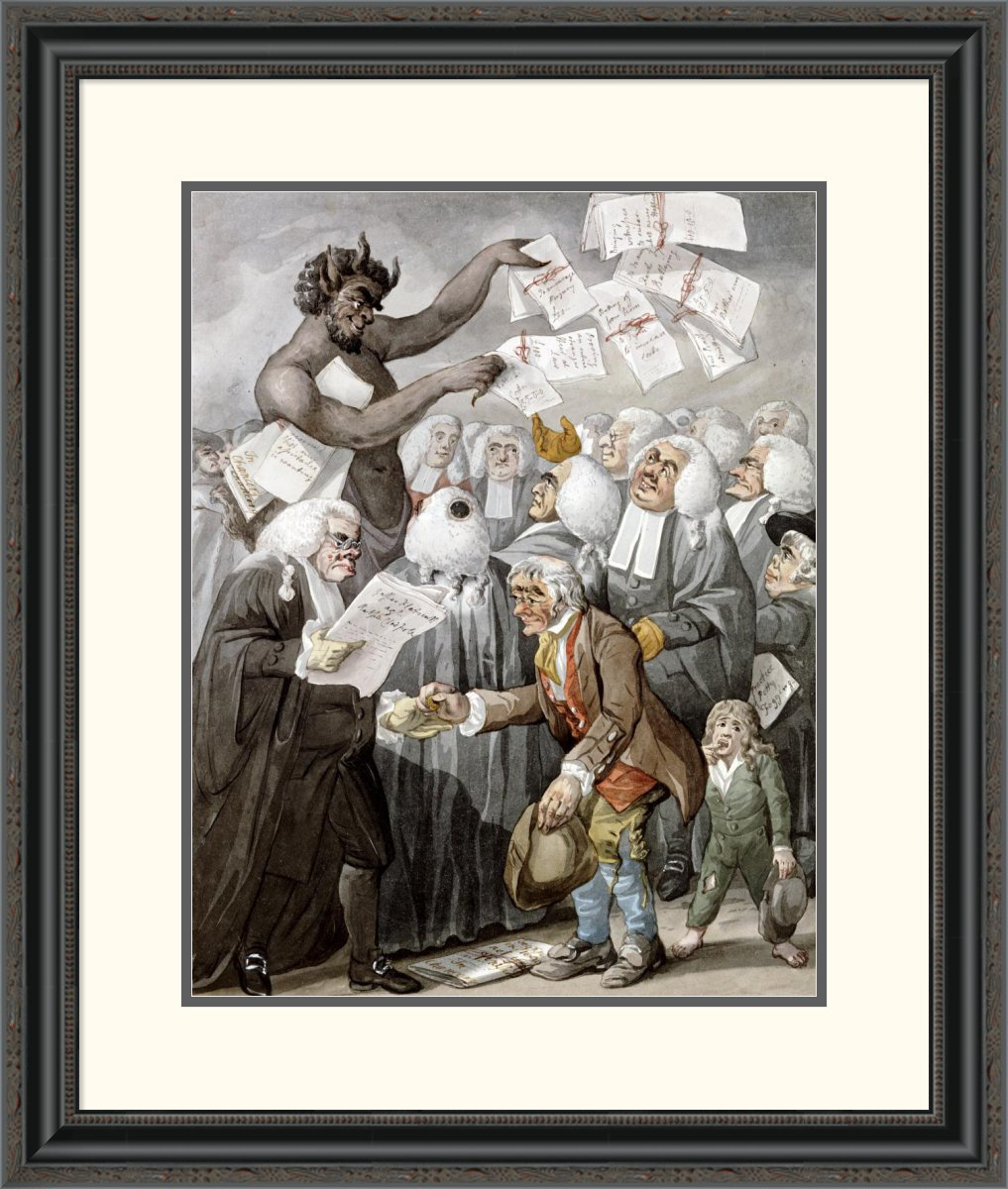 Global Gallery 'The Devil Among Lawyers' by Robert Dighton Framed ...