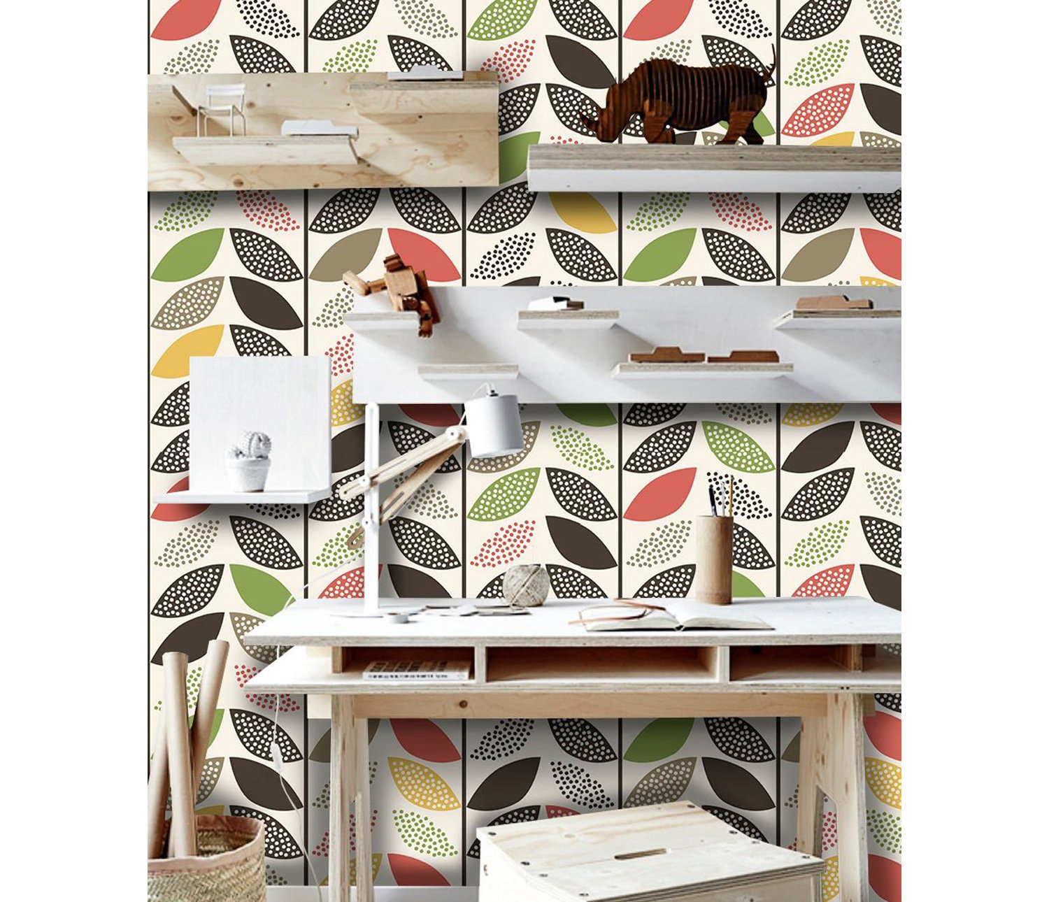 Rosalind Wheeler Calvina 2.5m x 2.5m Matte Peel and Stick Mural ...