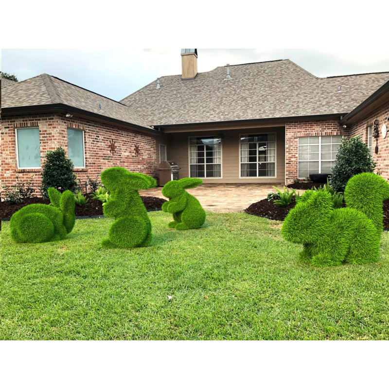 Loon Peak® Outdoor Animal Small Squirrel Topiary Green Figures | Wayfair