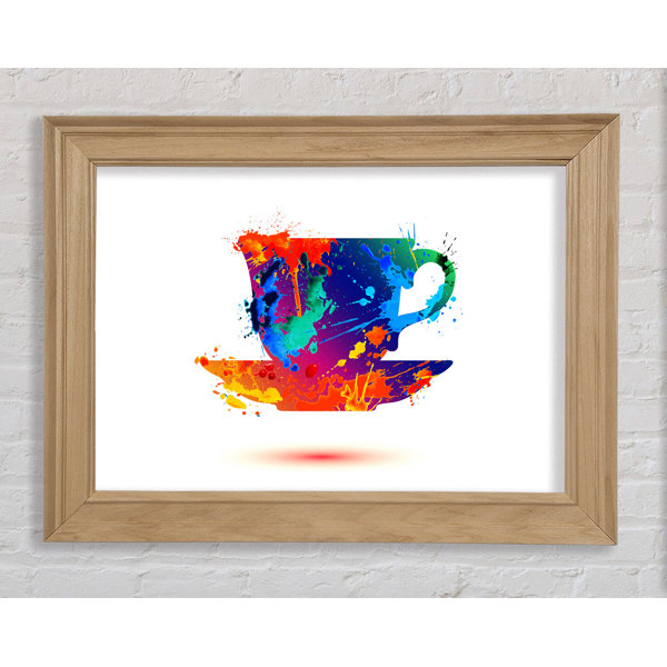 ClassicLiving Tea Time Splash Framed Print - Single Picture Frame Print ...