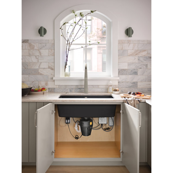 Moen Host 33-Inch Wide x 9.5-Inch Deep Undermount Granite Single Bowl ...